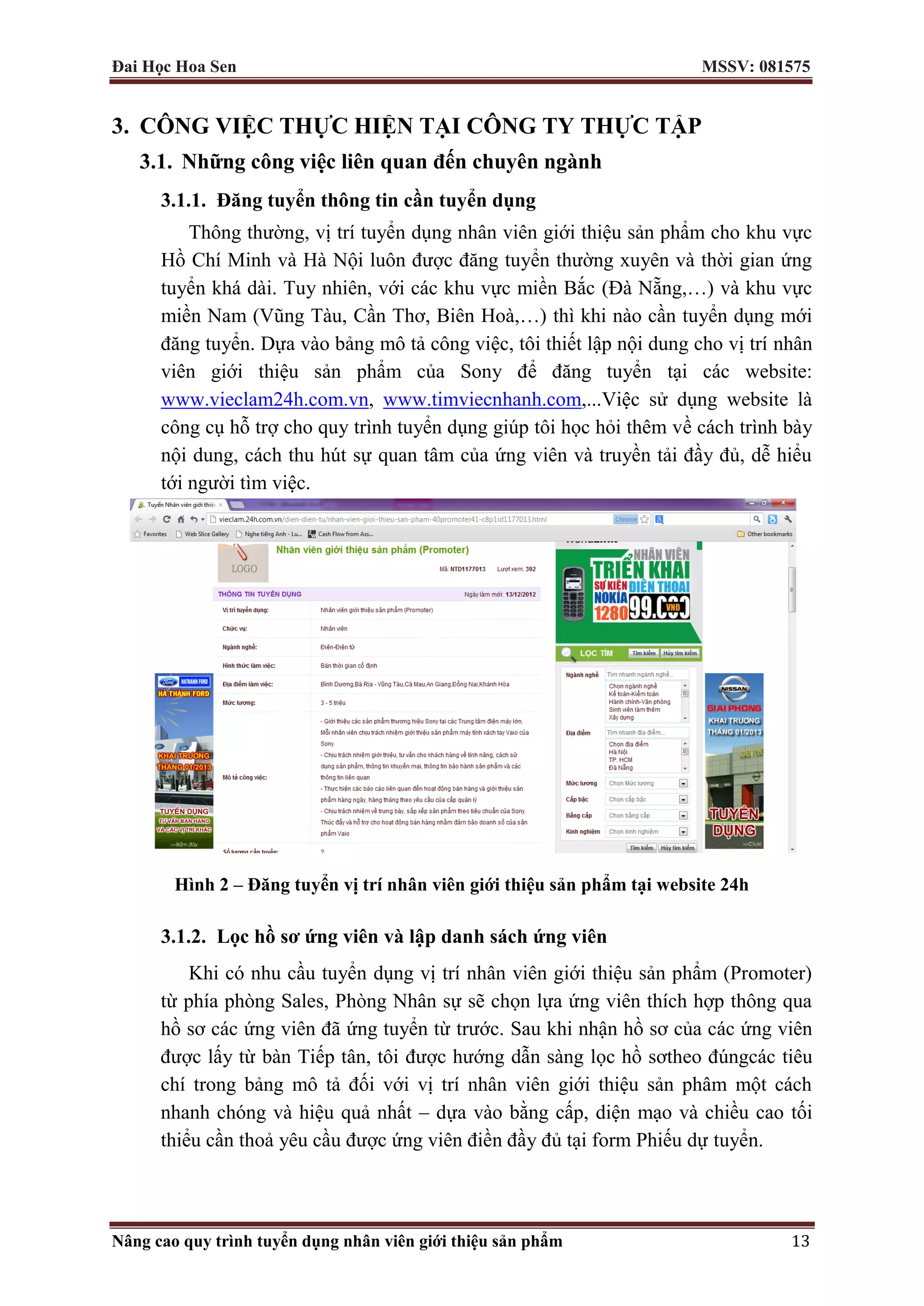 Bao cao thuc tap | PDF