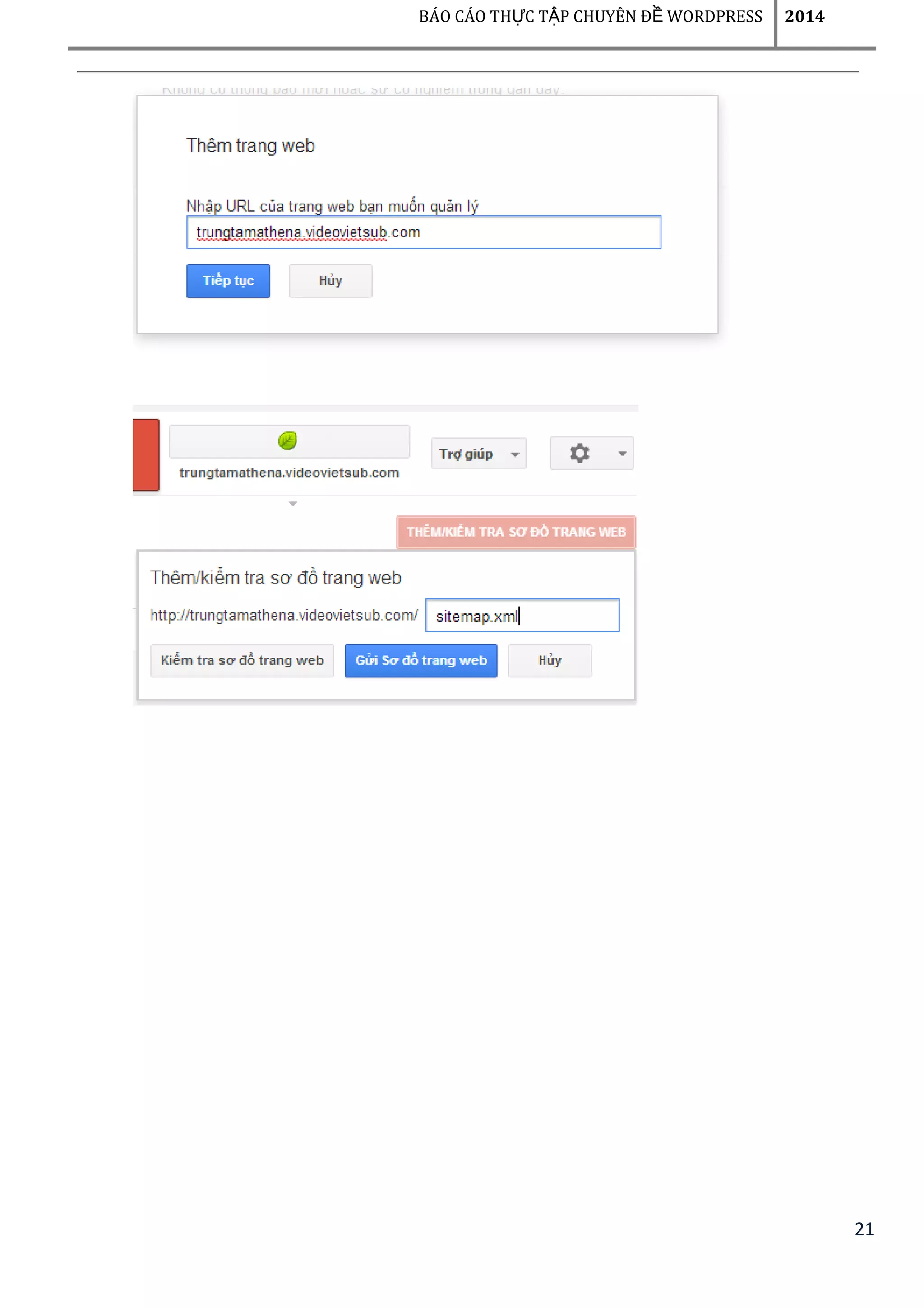 Báo cáo thực tập chuyên đề wordpress | DOC