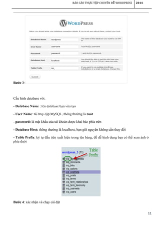 Báo cáo thực tập chuyên đề wordpress | DOC