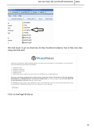 Báo cáo thực tập chuyên đề Wordpress | DOC