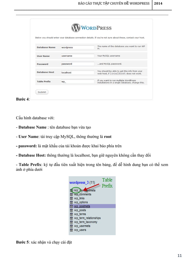 Báo cáo thực tập chuyên đề Wordpress | DOC