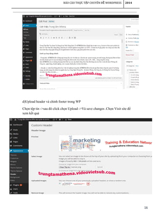 Báo cáo thực tập chuyên đề Wordpress | DOC