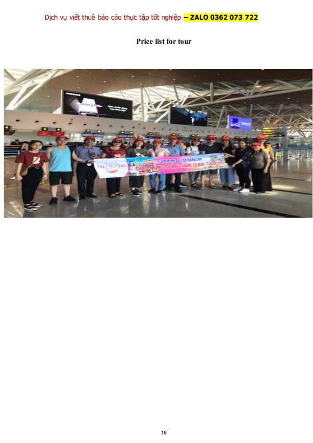 BÁO CÁO THỰC TẬP bằng Tiếng Anh tại công ty du lịch - internship report - ZALO 0362 073 722 | DOCX