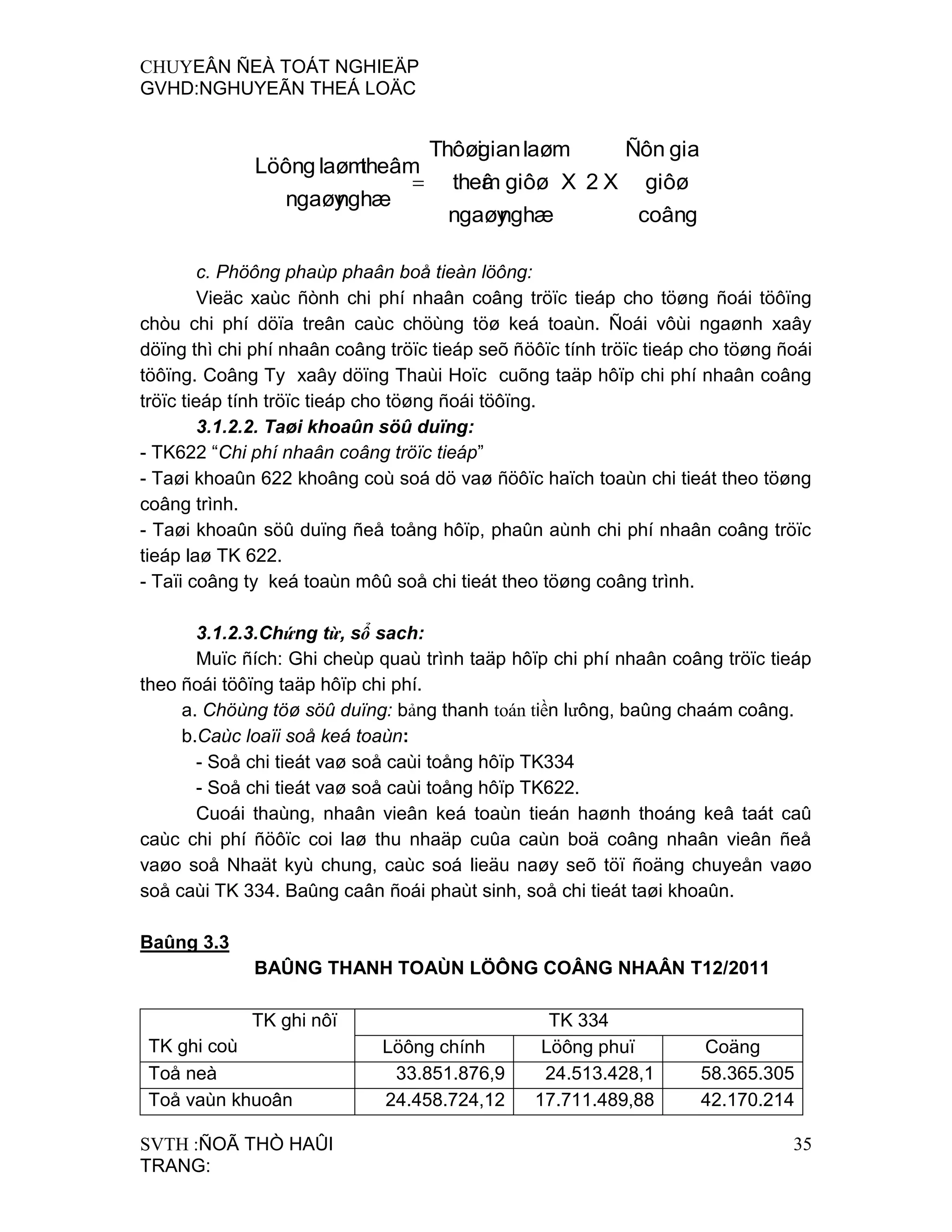 Bao cao thuc tap chi phi san xuat | PDF