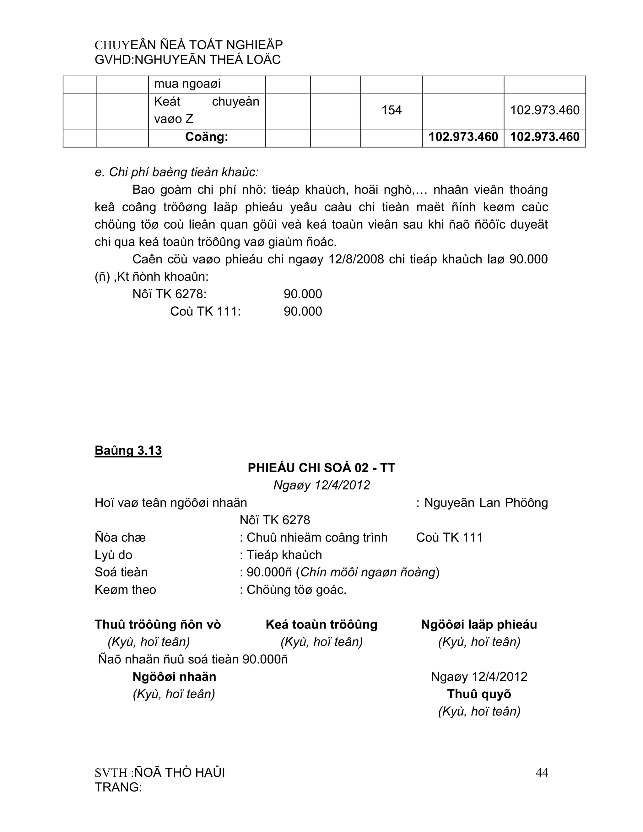 Bao cao thuc tap chi phi san xuat | PDF