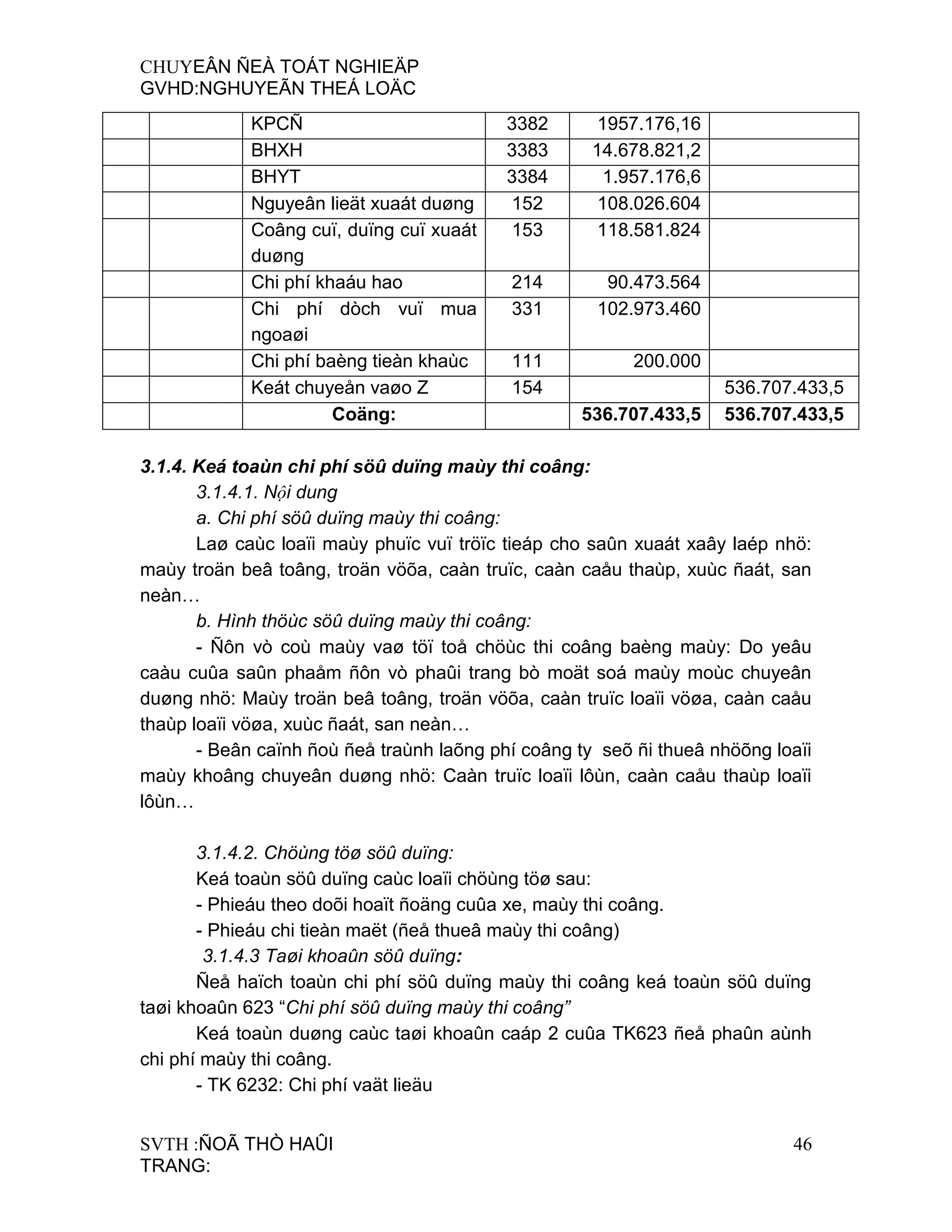 Bao cao thuc tap chi phi san xuat | PDF