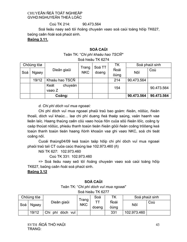 Bao cao thuc tap chi phi san xuat | PDF