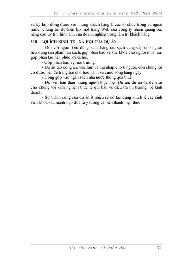 Báo cáo thực tập Lập kế hoạch kinh doanh cửa hàng rau sạch - Topica - ZALO 093 189 2701 | DOC