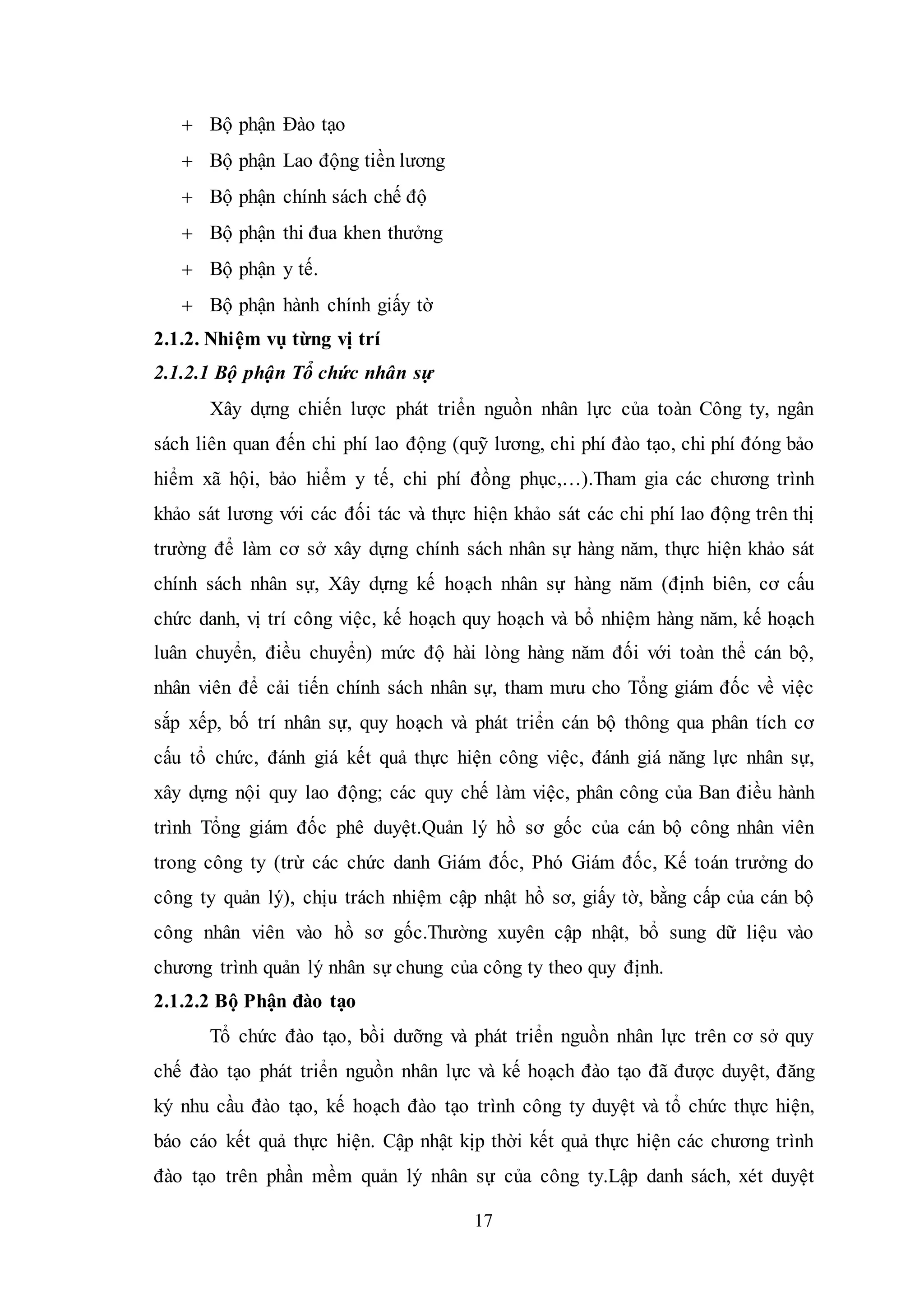 Báo cáo thực tập tại phòng nhân sự, ngành QTKD, 9 Đ, HAY! | DOCX