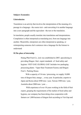 Báo cáo thực tập tiếng anh đại học mở Hà Nội - Elearning, assignment | PDF