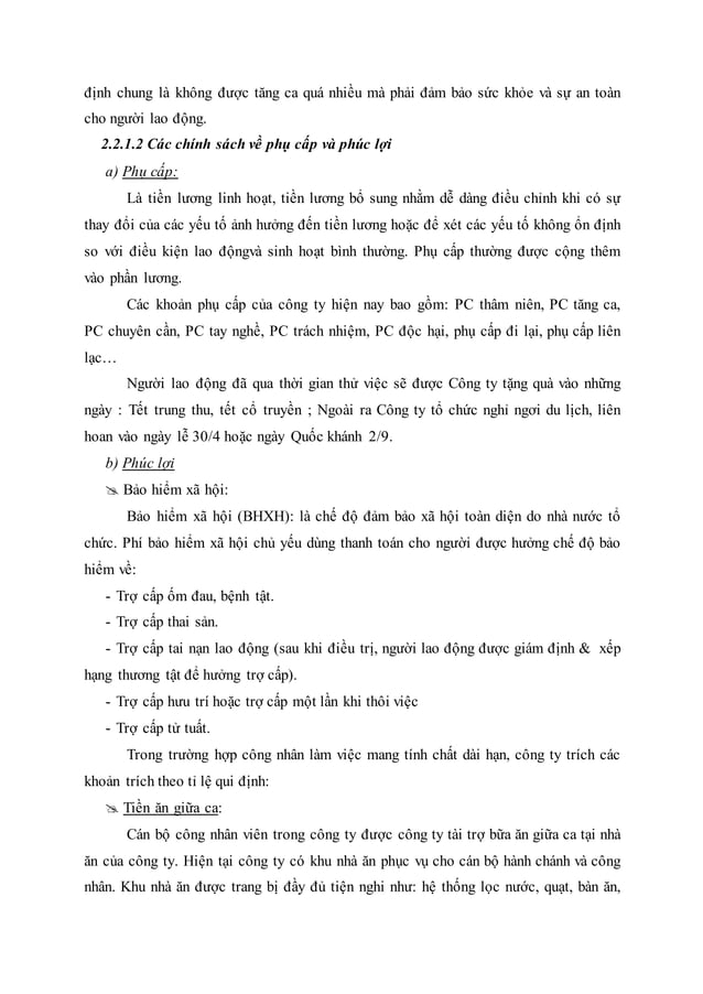 Báo cáo thực tập tiền lương và thưởng tại công ty, HAY, 9 ĐIỂM! | DOCX