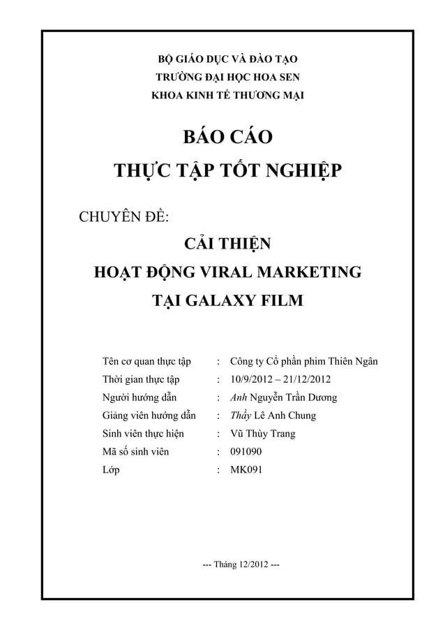 Bao cao thuc tap tot nghiep | PDF