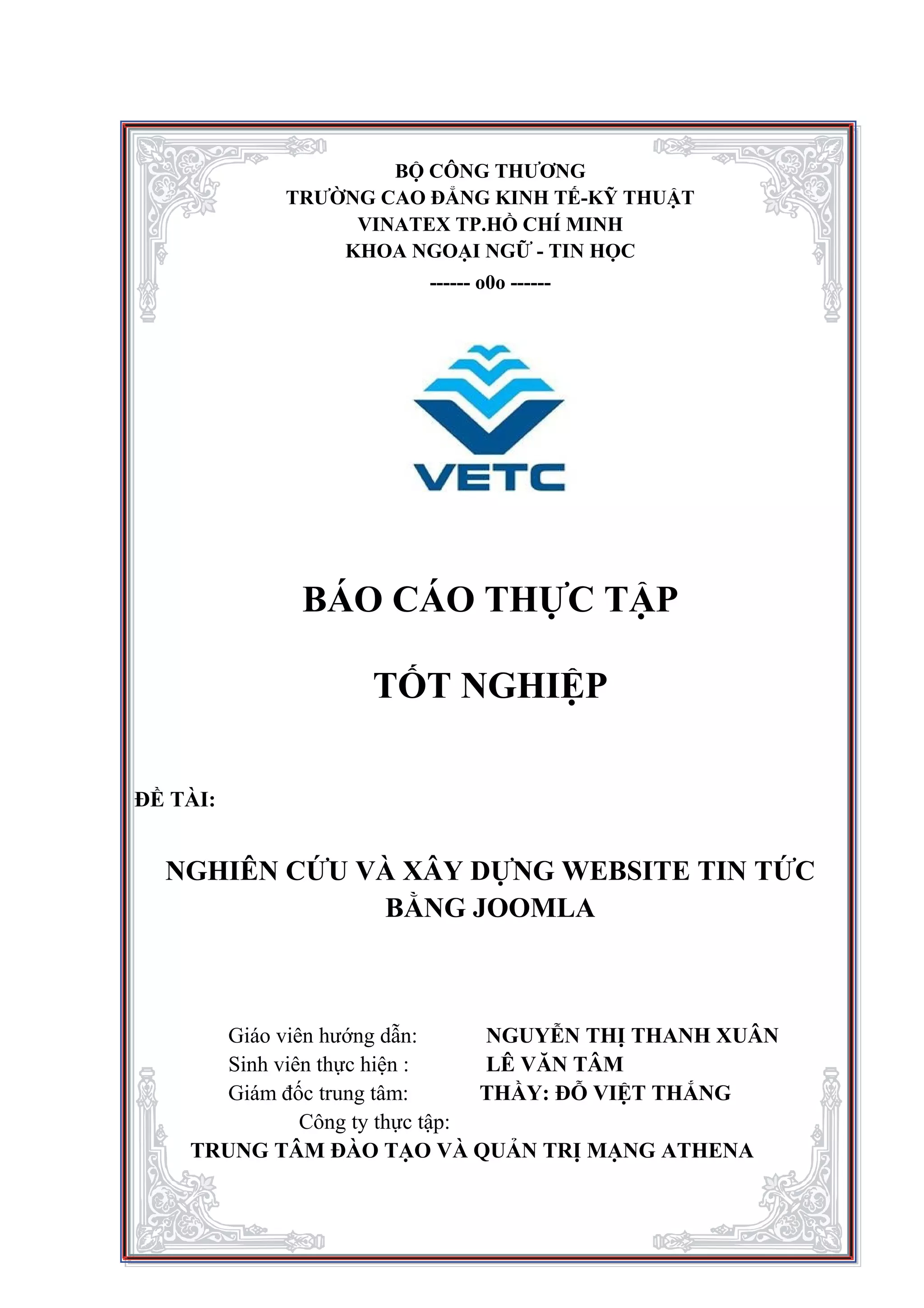 Bao cao thuc tap tot nghiep | PDF