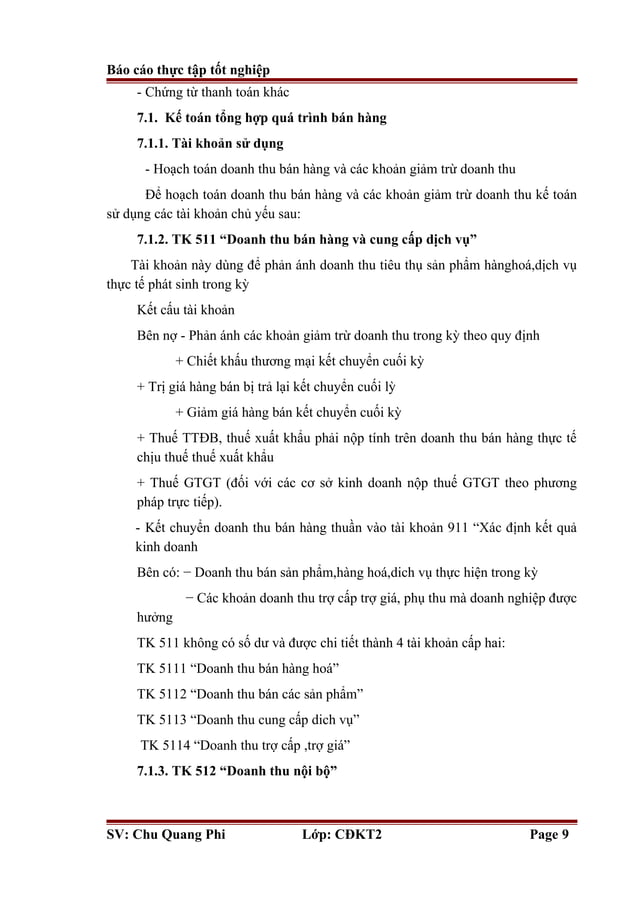 Bao cao thuc tap tot nghiep ke toan | PDF