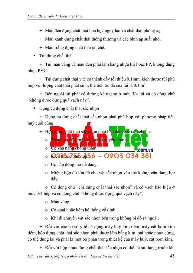 Báo cáo tiền khả thi dự án Bệnh viện đa khoa Việt Tâm - Tỉnh Bà Rịa Vũng Tàu | duanviet.com.vn ...