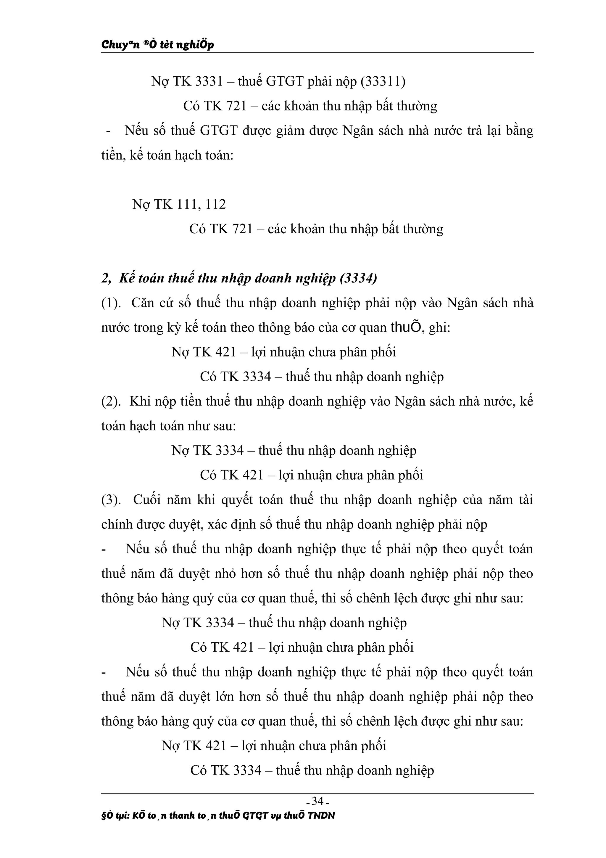 Báo cáo tốt nghiệp kế toán thuế GTGT | DOC