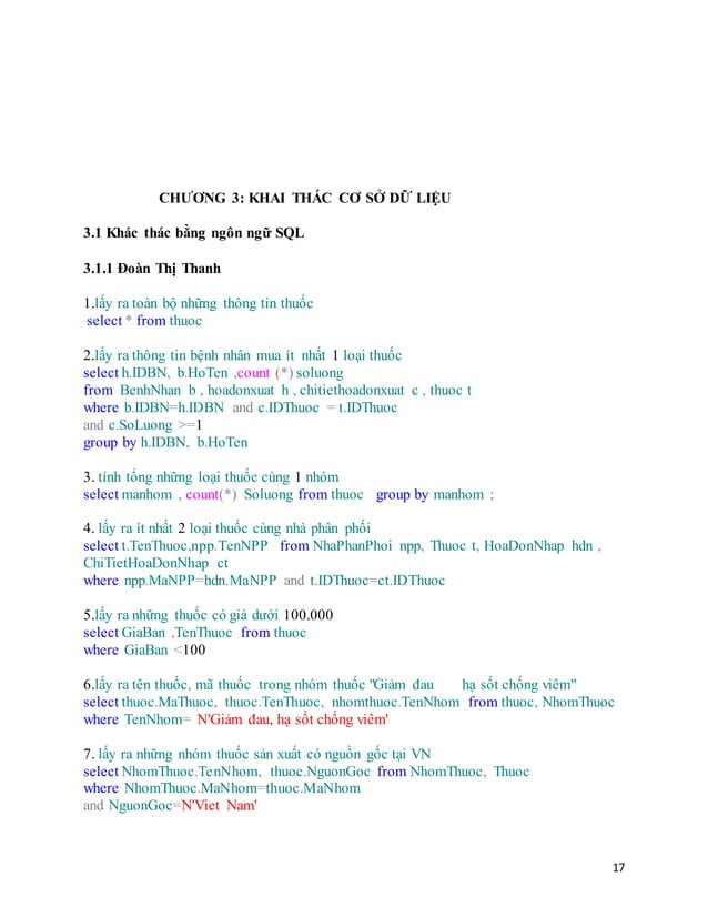 Đề tài: Xây dựng phần mềm quản lí bán thuốc, HAY, 9đ | DOCX