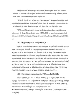 Bao cao web cake php | PDF