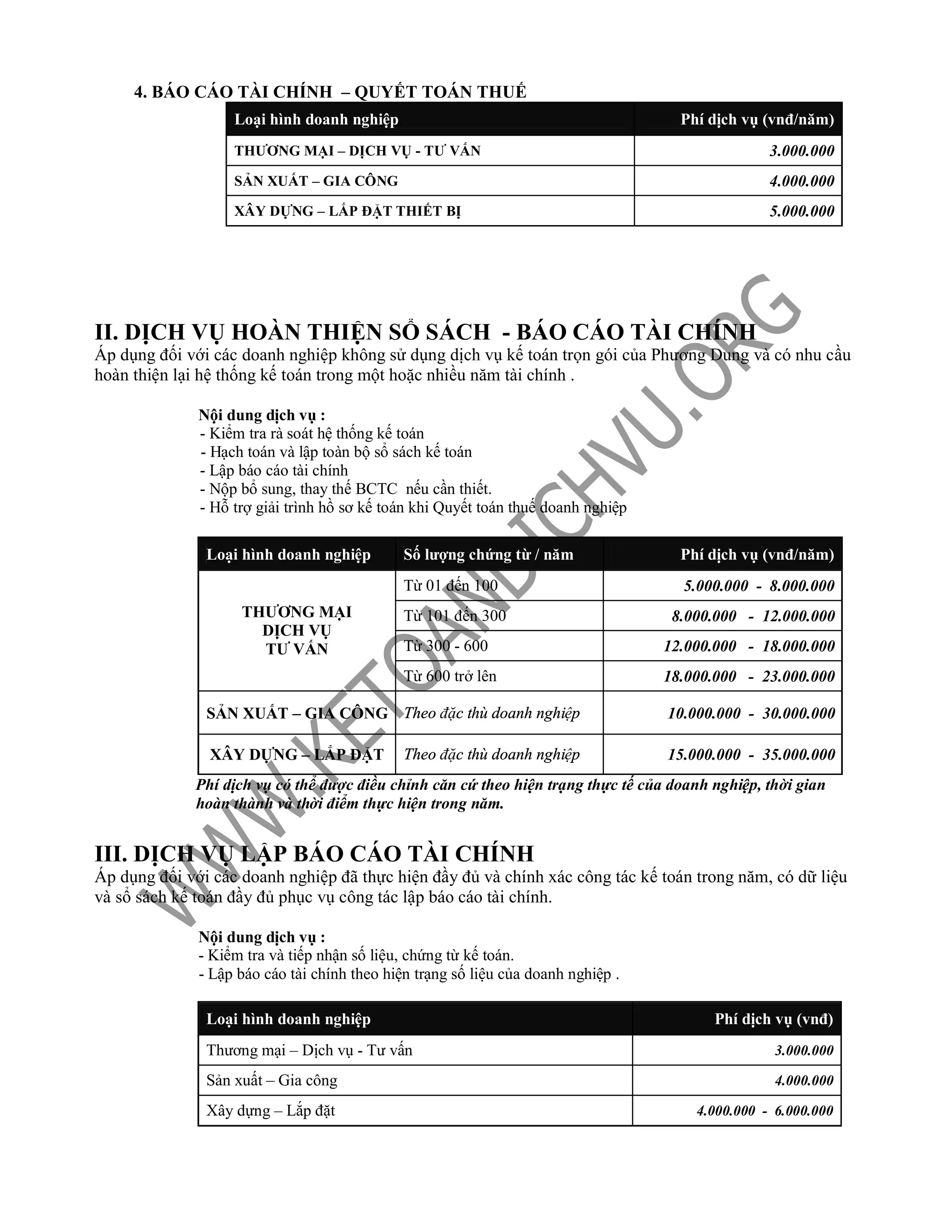 Bao gia dich_vu_ke_toan_thue | PDF