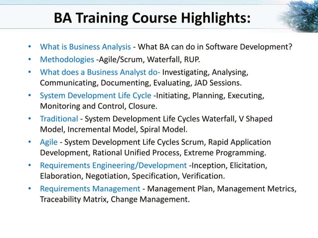 BA online training | PPT