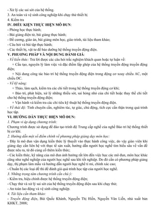 Bao tri he thong truyen dong dien | PDF