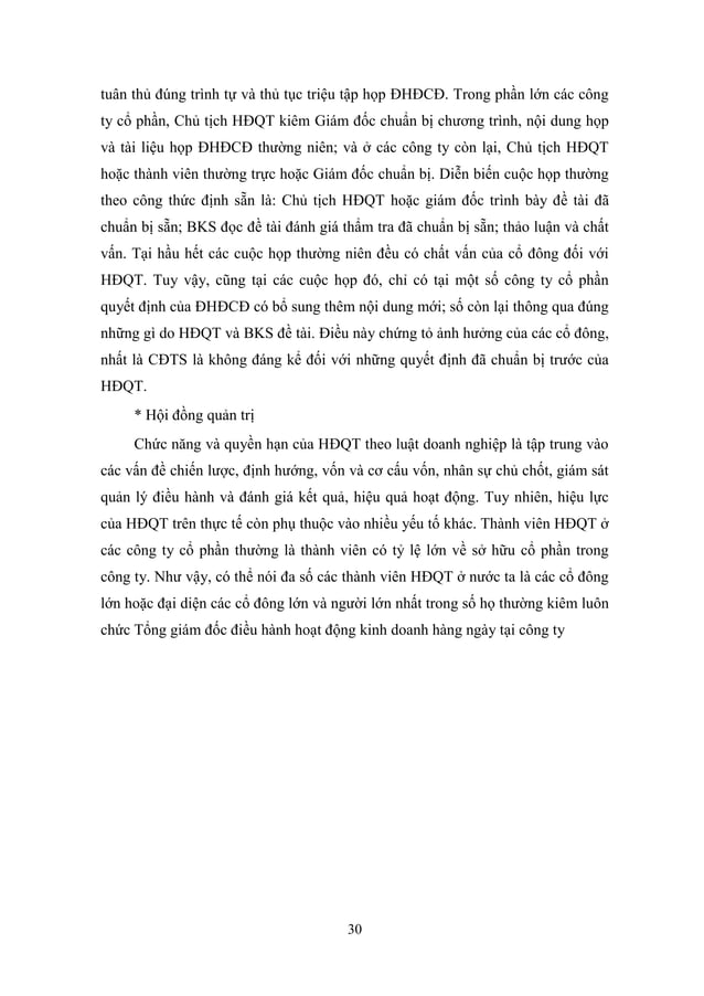 Bảo Vệ Quyền Lợi Của Cổ Đông Thiểu Số Trong Công Ty Cổ Phần Theo Pháp Luật Việt Nam | DOCX
