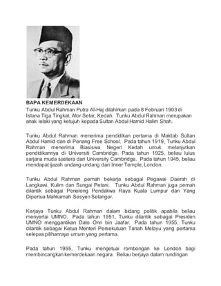 Bapa kemerdekaan | DOCX