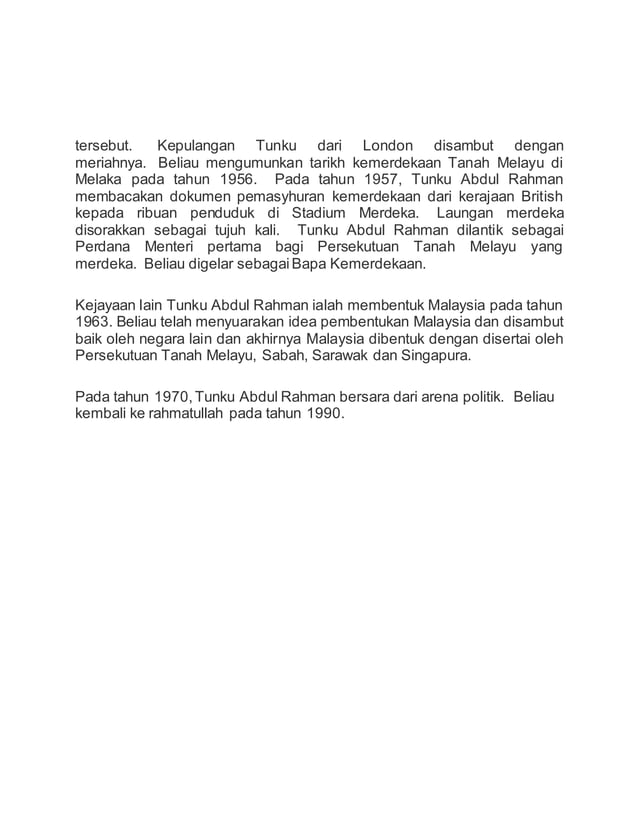 Bapa kemerdekaan | DOCX