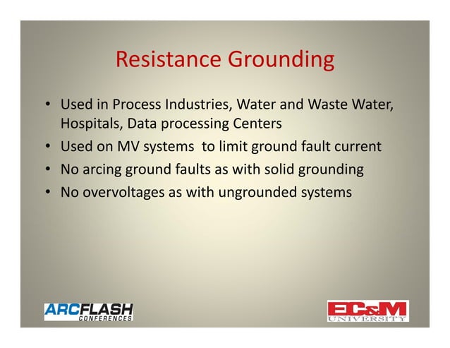 Using High Resistance Grounding to Mitigate Arc Flash Hazards | PPT