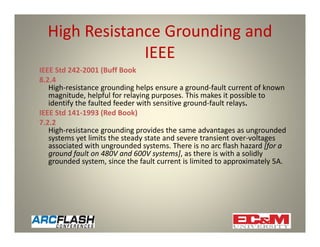 Using High Resistance Grounding to Mitigate Arc Flash Hazards | PDF