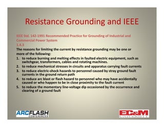 Using High Resistance Grounding to Mitigate Arc Flash Hazards | PDF