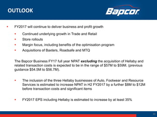 Bapcor 1H17 presentation | PPT