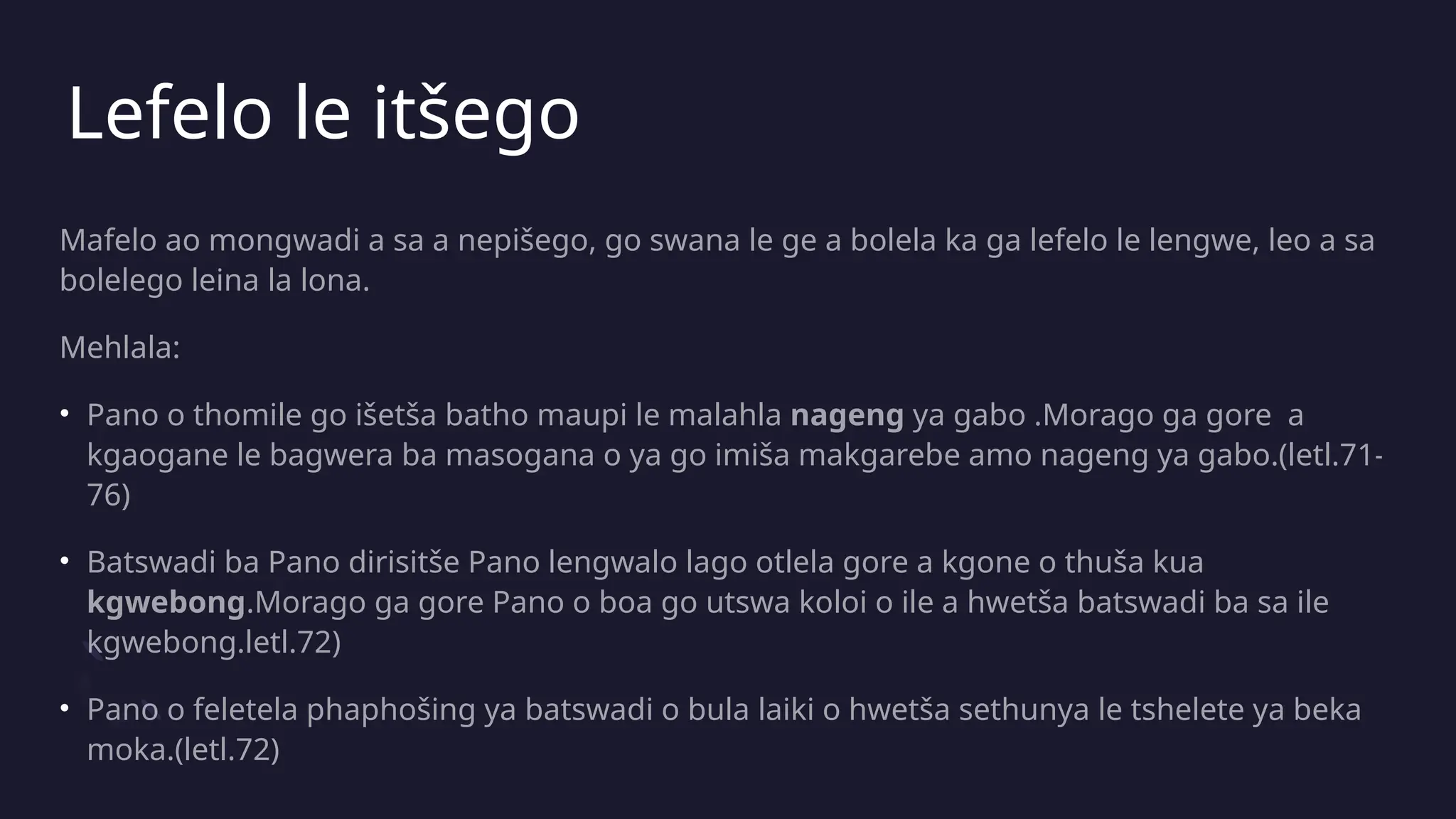Tikologo ka ga Legokolodi la marega le ka ga Bapedi. | PPTX