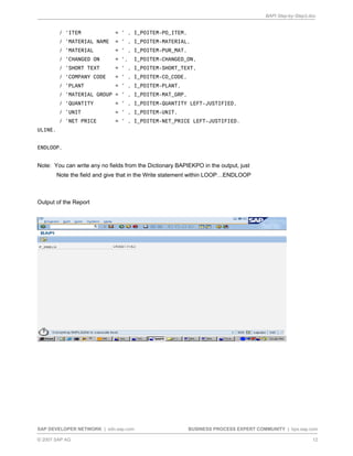 Bapi step-by-step | PDF