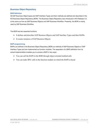 Bapi step-by-step | PDF