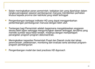 Bappenas human development approach for p lanning and monitoring | PPT