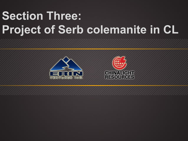 Section Three - Project colemanite production China | PPT