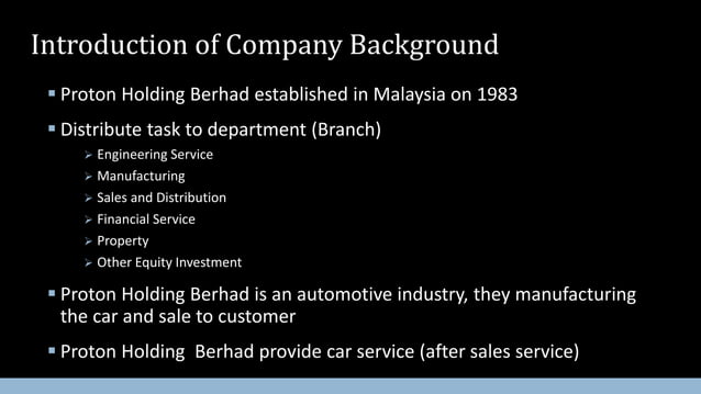 The Implementation of Business Analytic Solution in PROTON Holdings ...