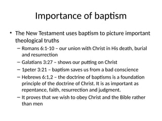 Baptism Doctrine of the BibIe What is Baptism | PPT