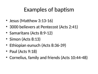 Baptism Doctrine of the BibIe What is Baptism | PPT