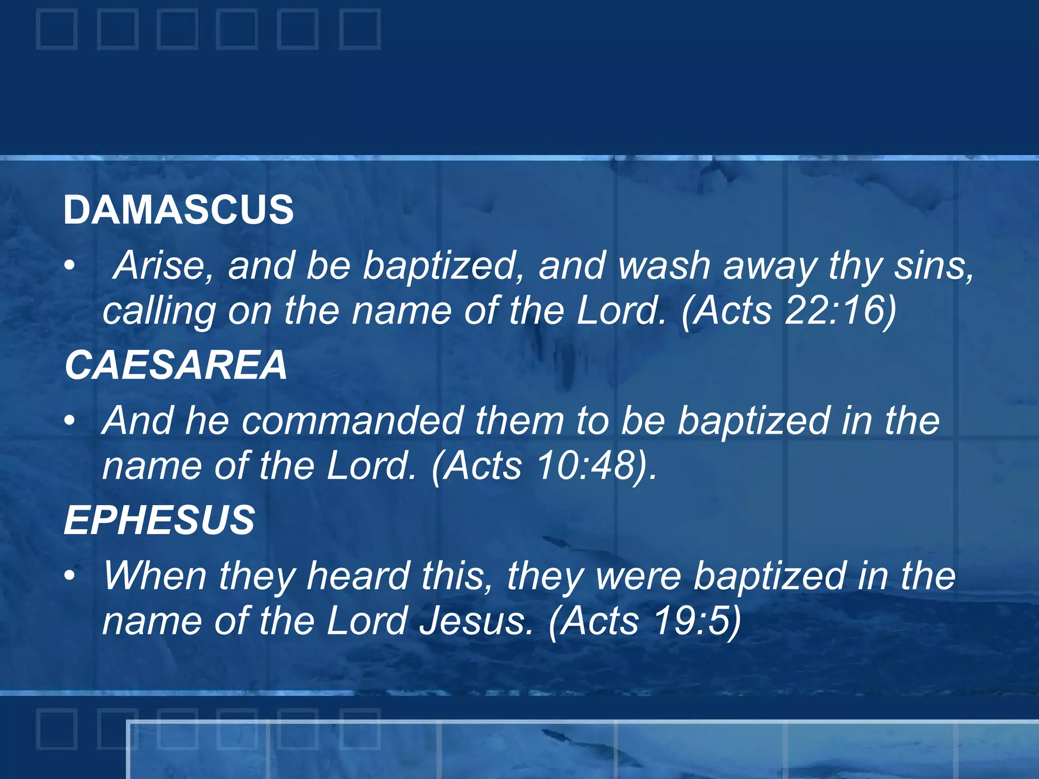 Baptism In Jesus Name | PPT