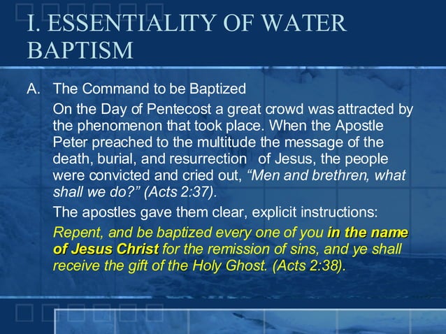 Baptism In Jesus Name | PPT