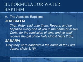 Water Baptism In Jesus Name