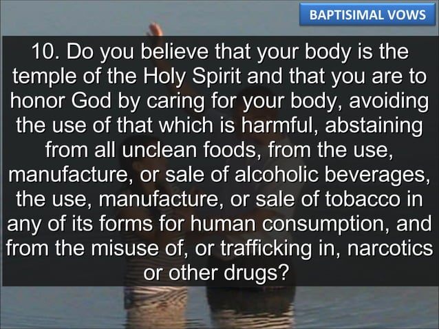 Seventh-day Adventist Baptismal Vows (Standard 13) | PPT