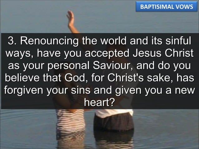 Seventh-day Adventist Baptismal Vows (Standard 13) | PPT