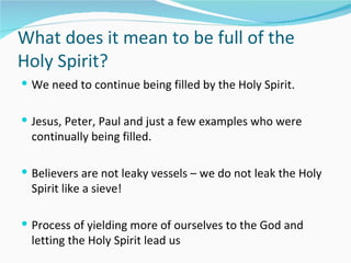 Baptism and fullness of the Holy Spirit | PPT | Christianity | Religion & Spirituality