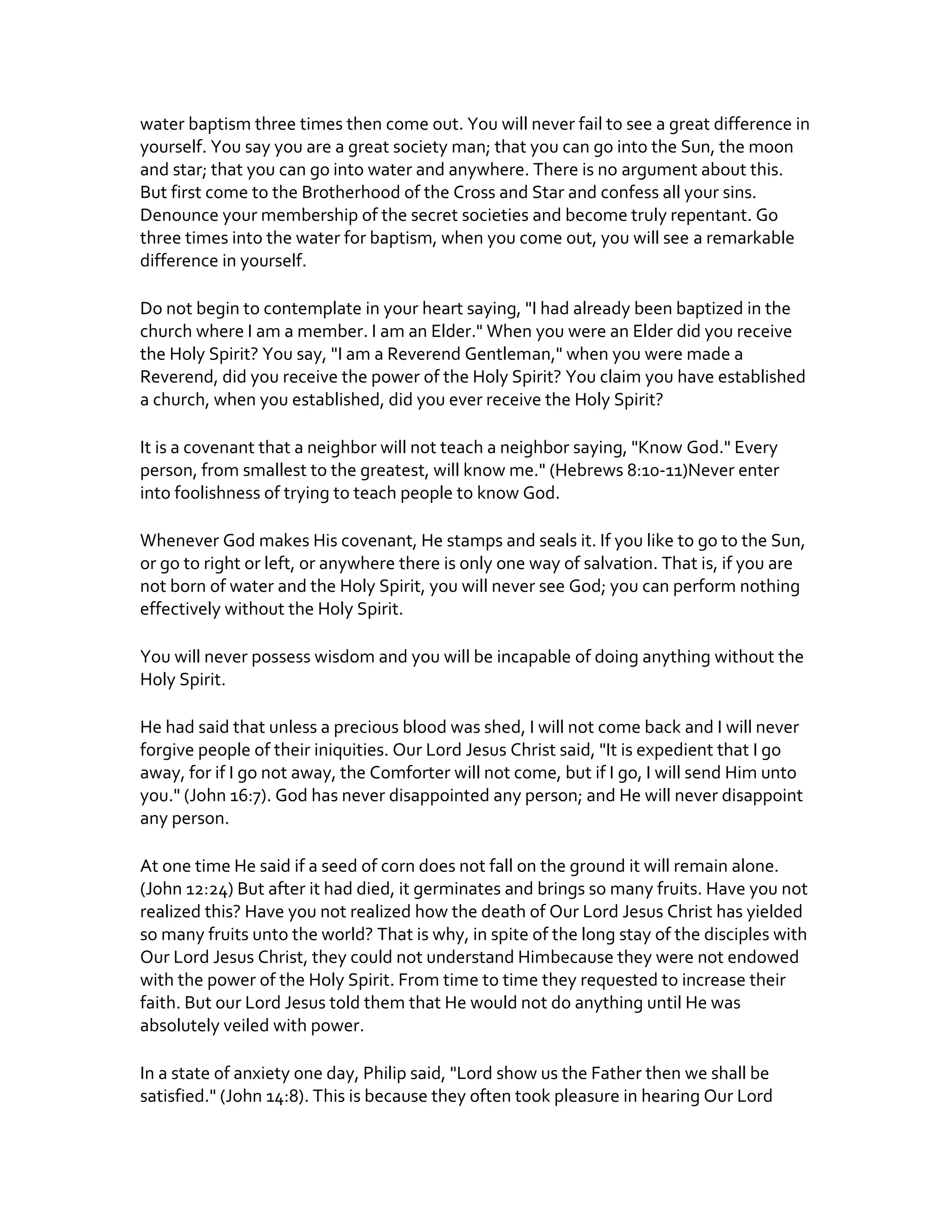 Baptism by immersion | DOCX