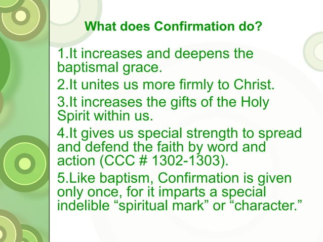 Baptism and Confirmation | PPT
