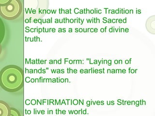 Baptism and Confirmation | PPT