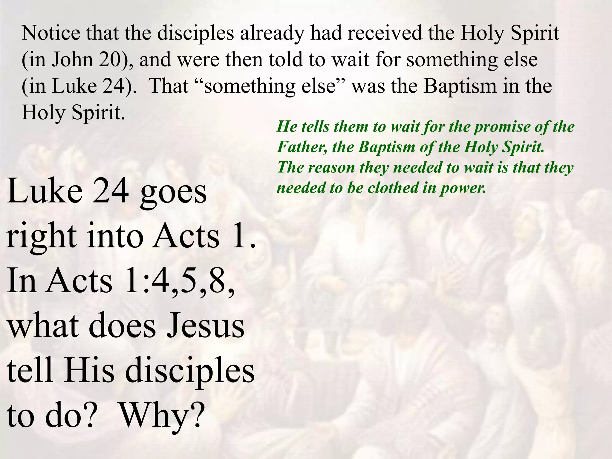 Baptism in the holy spirit | PPT